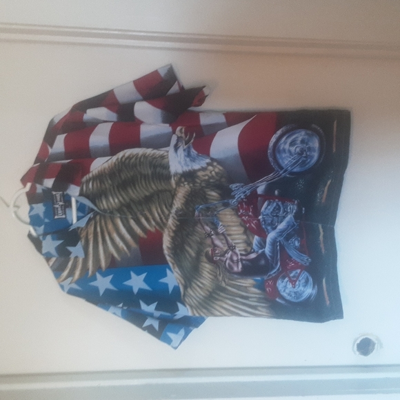 Steve & Barry's | Shirts | Steve Barrys Usa Flag Motorcycle Club Shirt ...